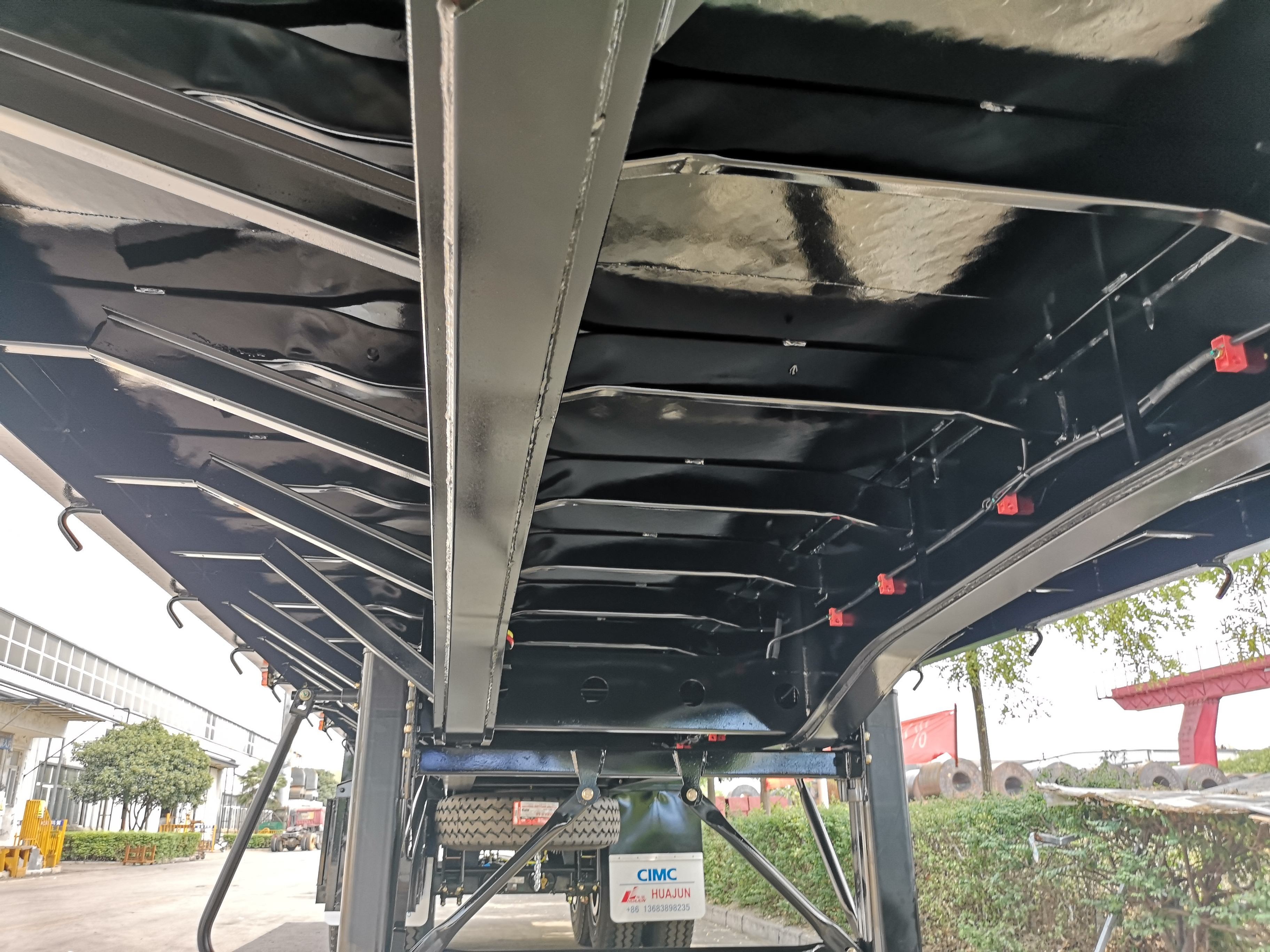 SHACMAN CIMC 3 essieu 40 pieds conteneur plat semi-remorque 40 tonnes